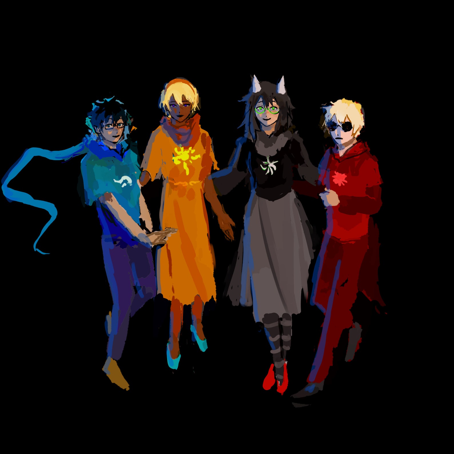 Homestuck Posters - John, Rose, Dave, Jade, Roxy, Jane Print - Etsy