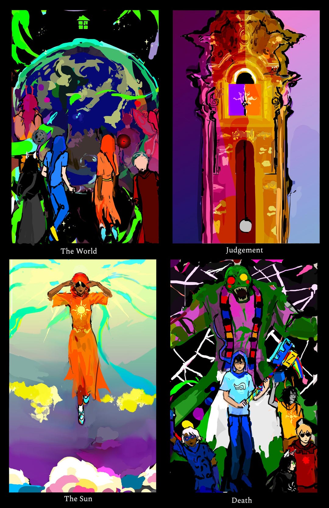Homestuck Tarot Poster - the World, the Devil, the Emperor - Etsy
