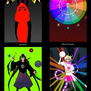 Homestuck Tarot Poster - the World, the Devil, the Emperor - Etsy