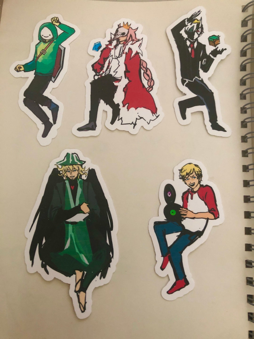 Dream SMP Fan Stickers Tommyinnit, Wilbur, Technoblade, Philza - Etsy