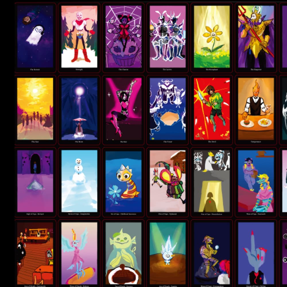 Undertale the Seven Souls Tarot Deck 78 Cards Full Set - Unofficial ...