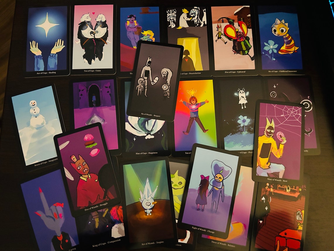 Undertale the Seven Souls Tarot Deck 78 Cards Full Set - Unofficial ...