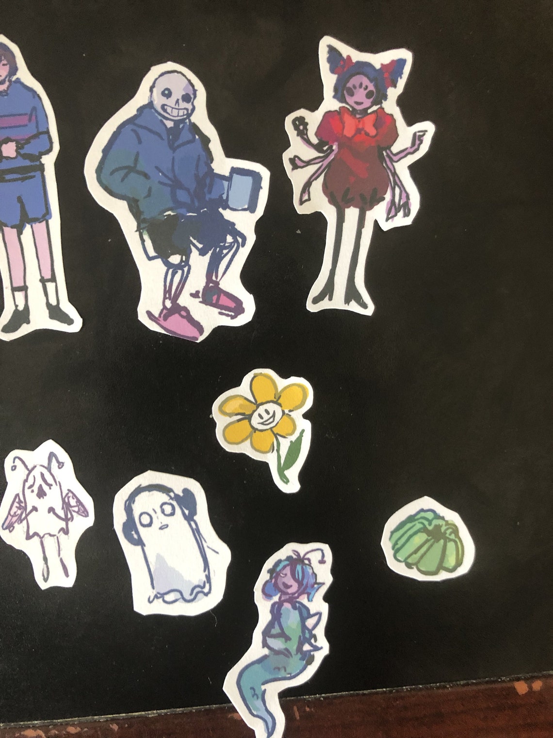 Undertale Stickers Sans Alphys Frisk Toriel Flowey - Etsy
