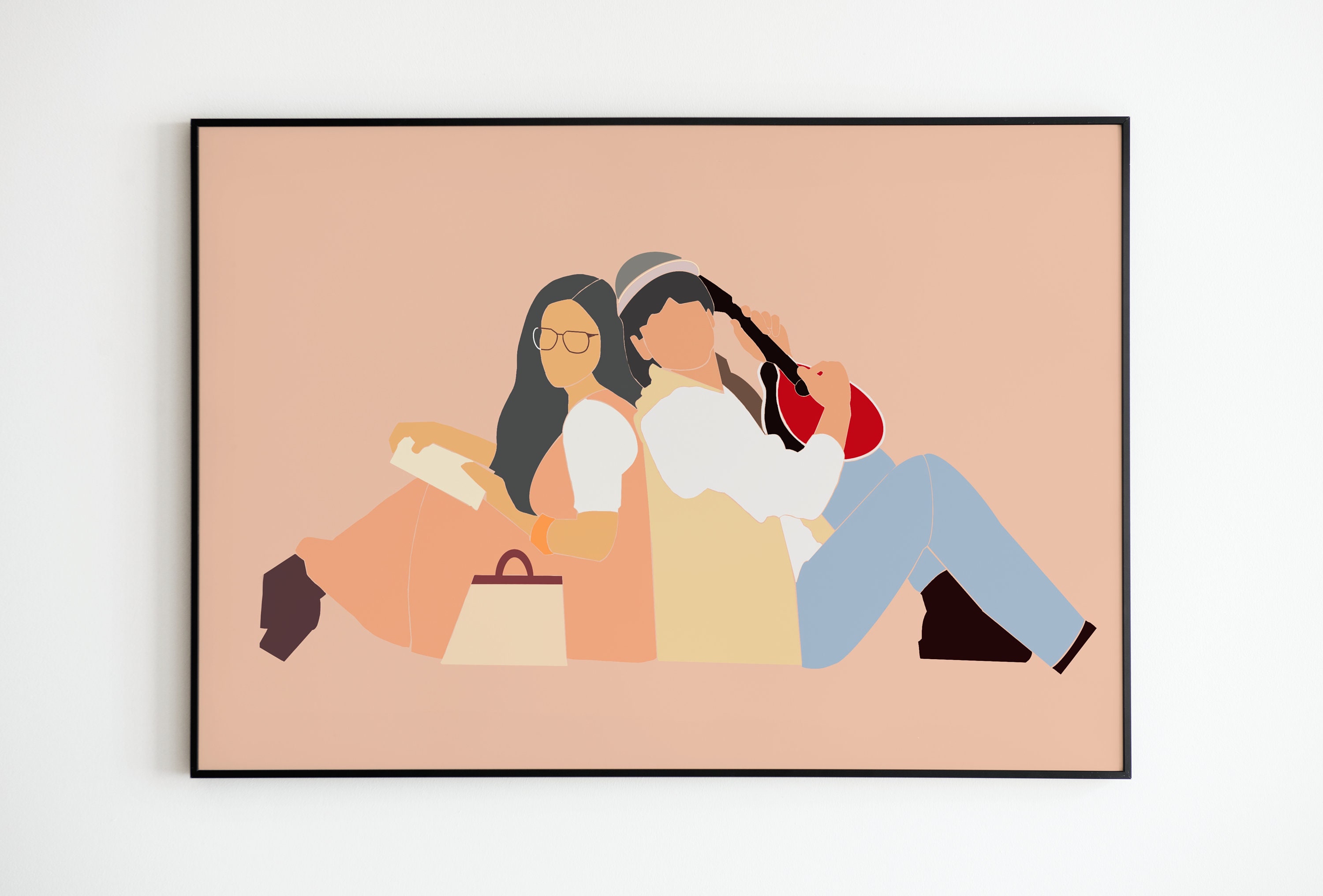 DDLJ Digital Art Poster Print | SRK Shahrukh Khan Kajol Train Bollywood ...