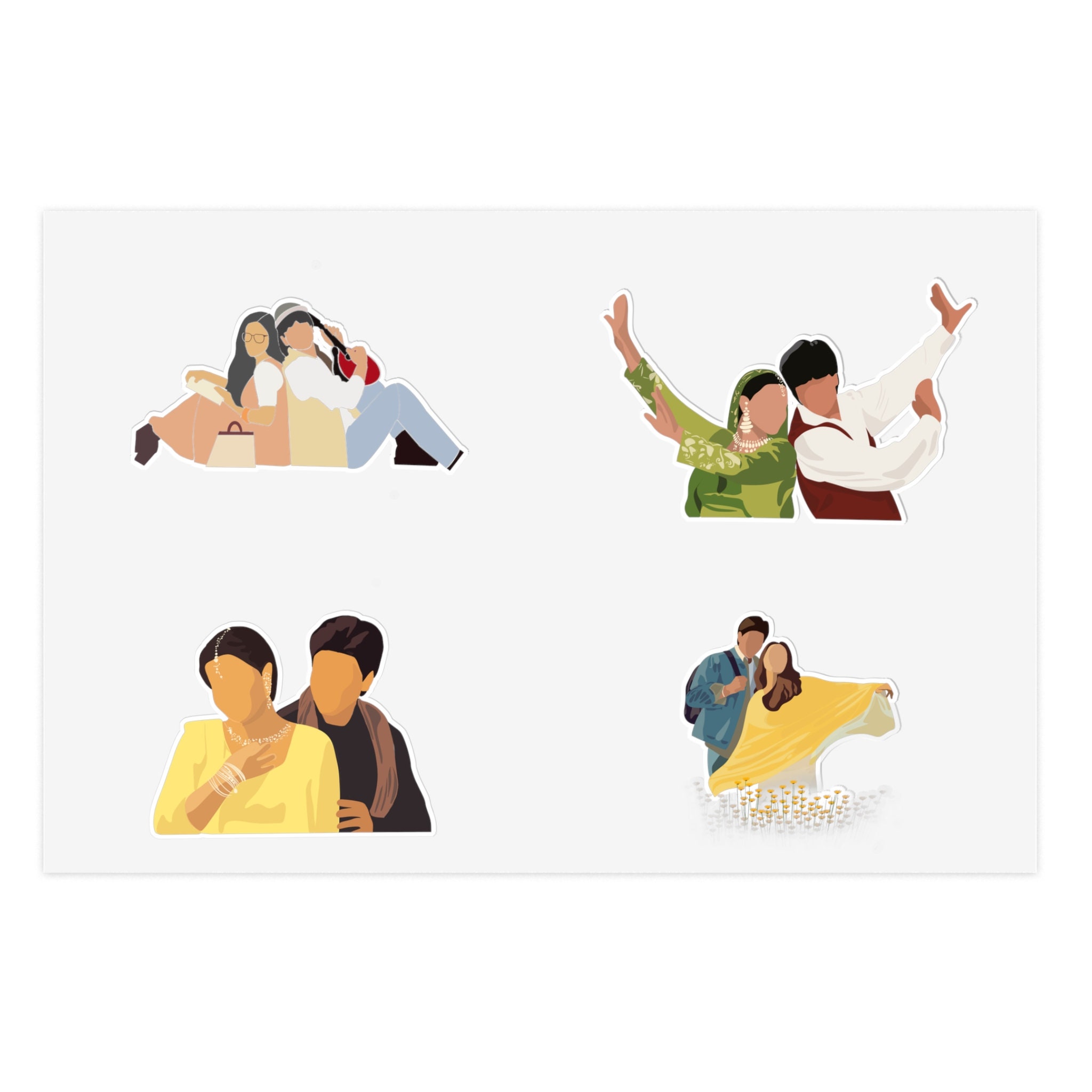 Shahrukh Khan Sticker Sheet Pack (set of 1- Contains 4 Stickers) | DDLJ ...