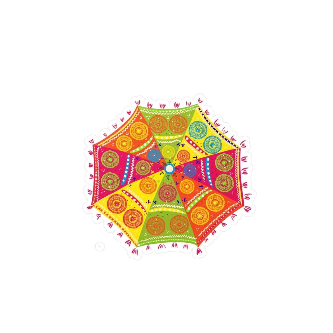 Indian Umbrella Sticker Wedding Mehndi Sangeet Vinyl Decal - Etsy