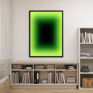 Chartreuse Green Rectangular Gradient Fine Art Print - Unique Wall ...