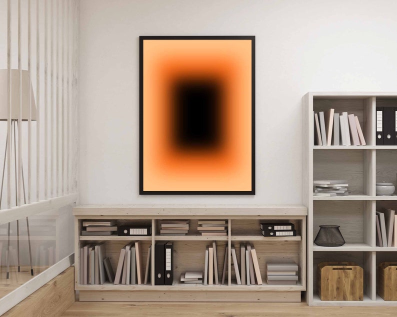 Original Glowing Rust Gradient Fine Art Print Contemporary Wall Decor ...
