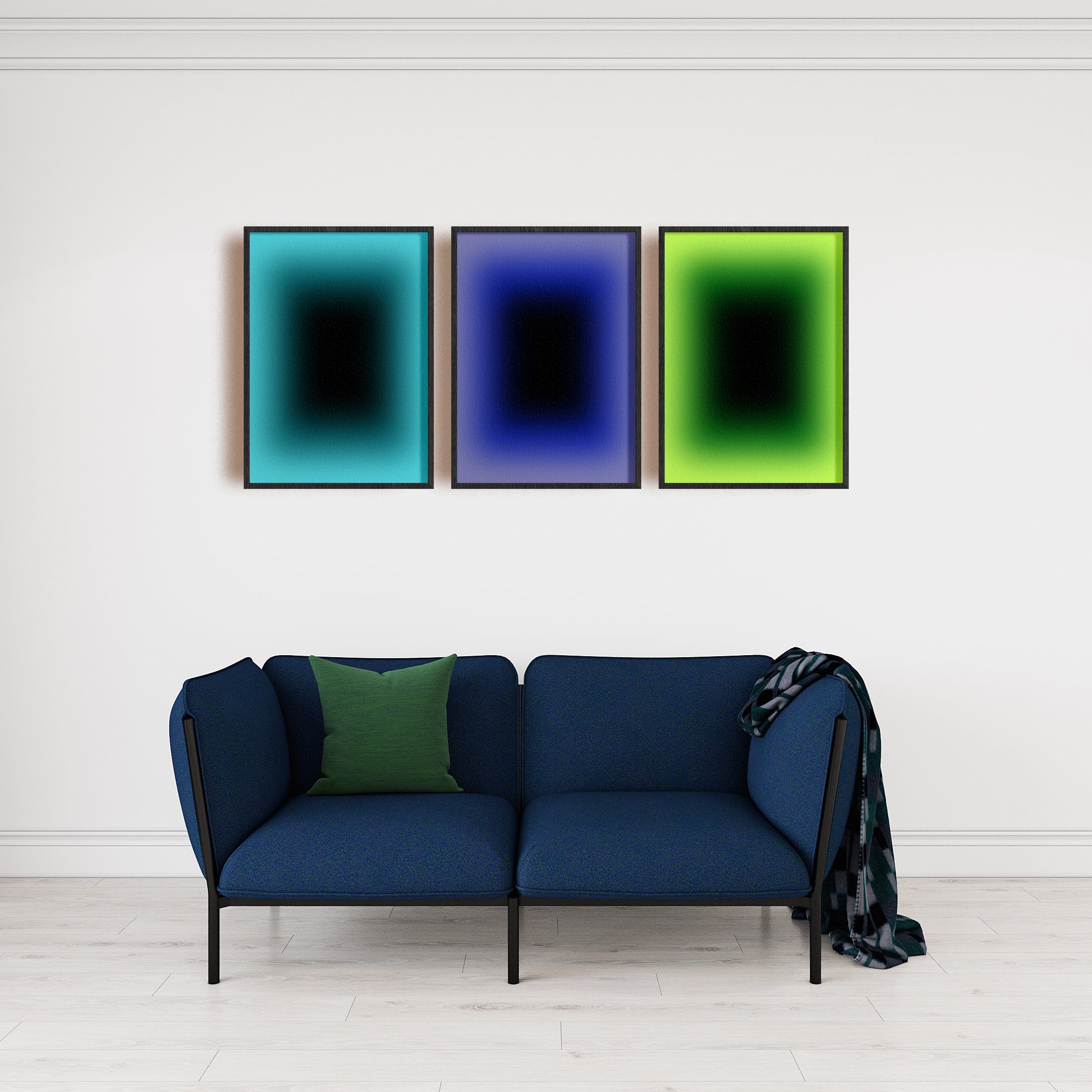 Chartreuse Green Rectangular Gradient Fine Art Print Unique Wall Decor ...