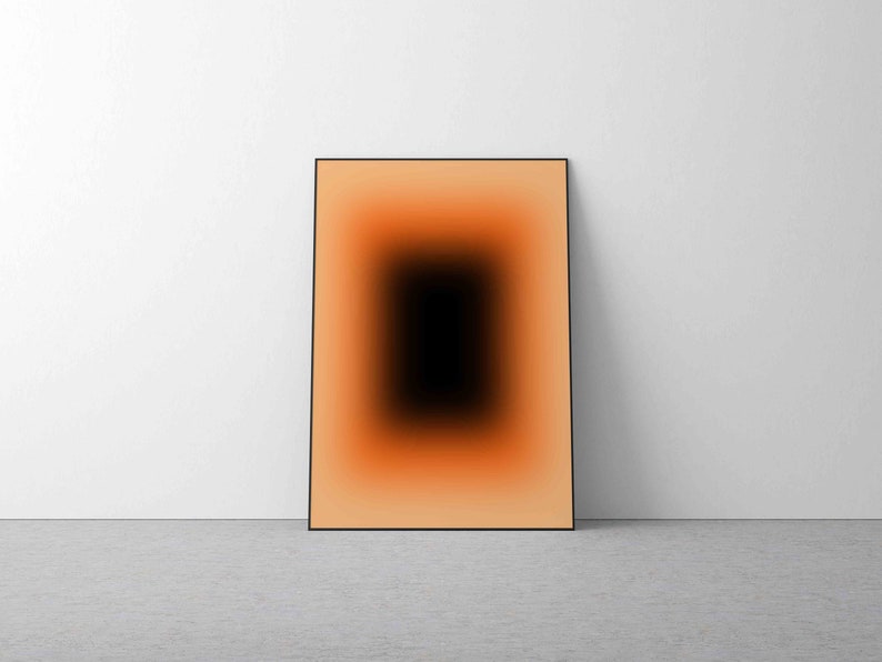 Original Glowing Rust Gradient Fine Art Print Contemporary Wall Decor ...