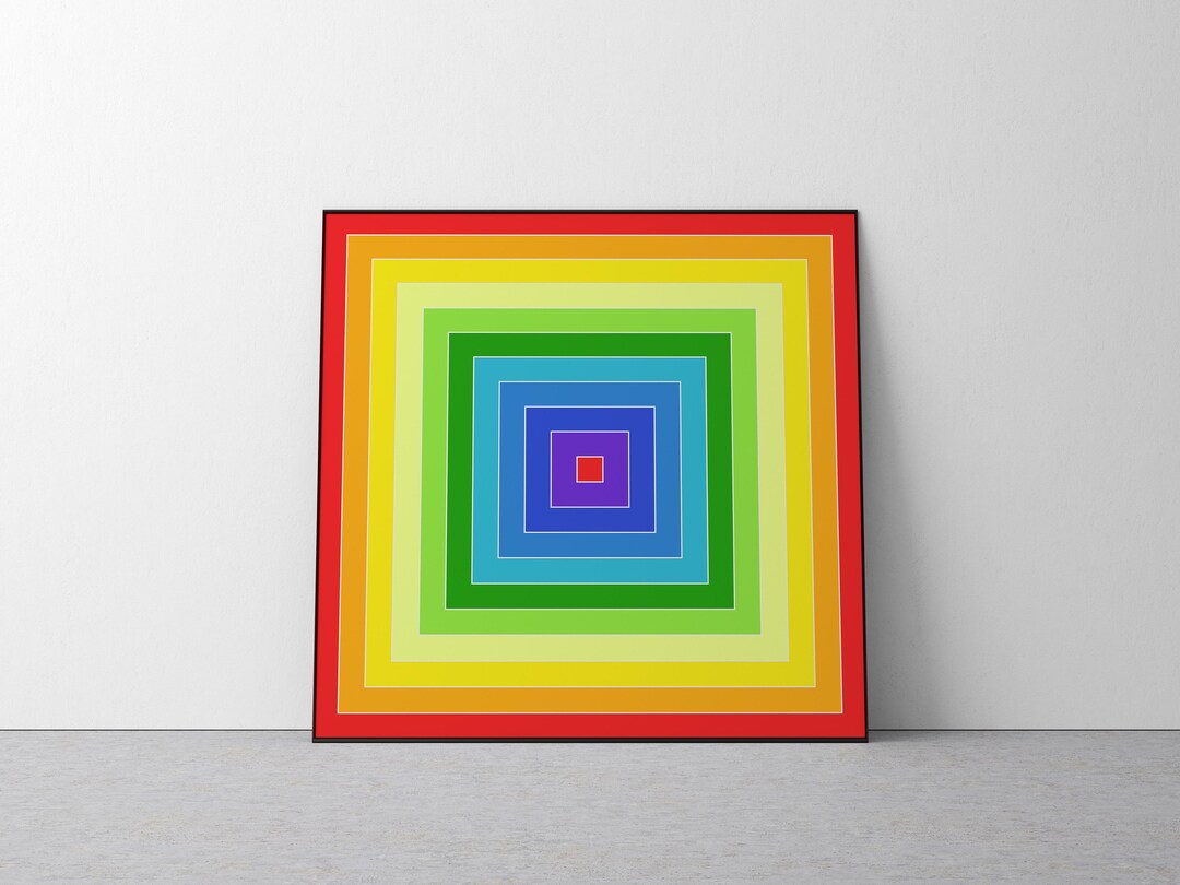 Colour Spectrum Square Art Print – Bold Geometric Wall Art for Modern ...