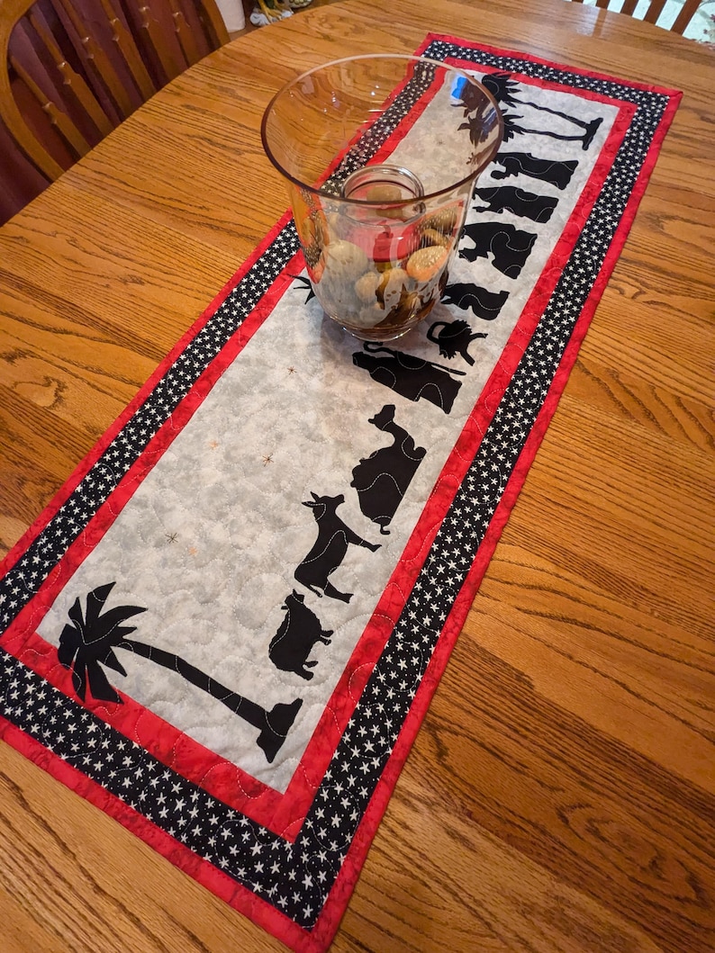 Nativity Silhouette Table Runner Pattern: Quilted Applique (PDF Pattern ...