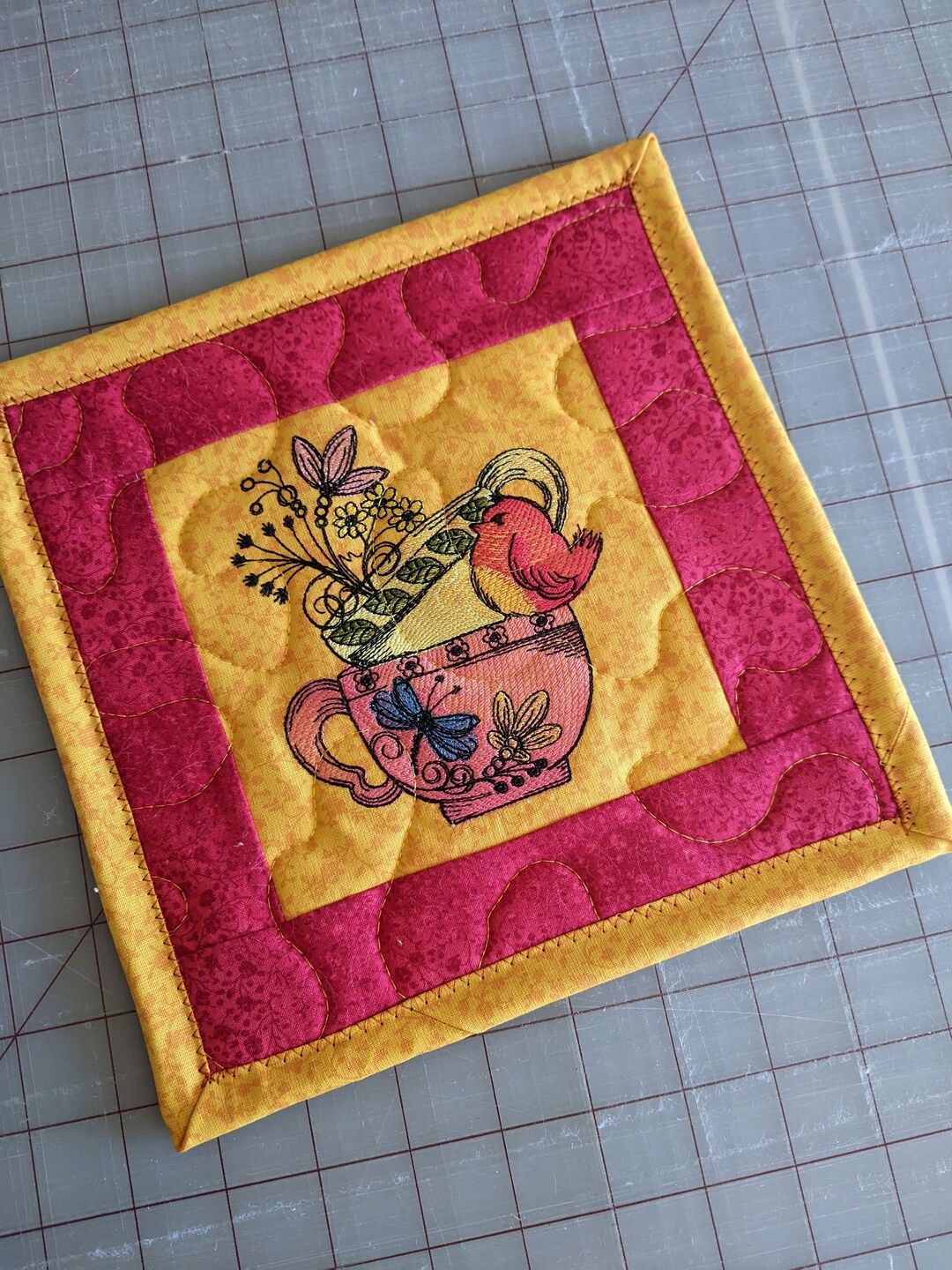 Tea Pot Mat 9x9inches Hot Pad Coffee Pot Mat Oven Mitt - Etsy