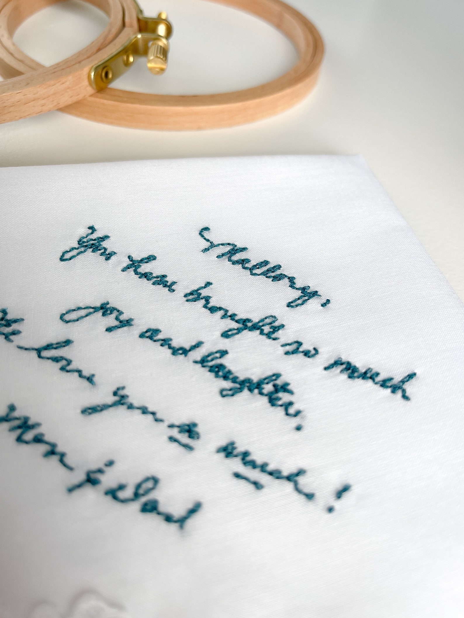 In Memory Handwritten Handkerchief - Etsy