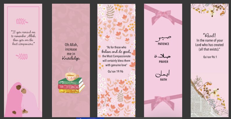 Islamic Bookmarks (physical for US Only) - Etsy