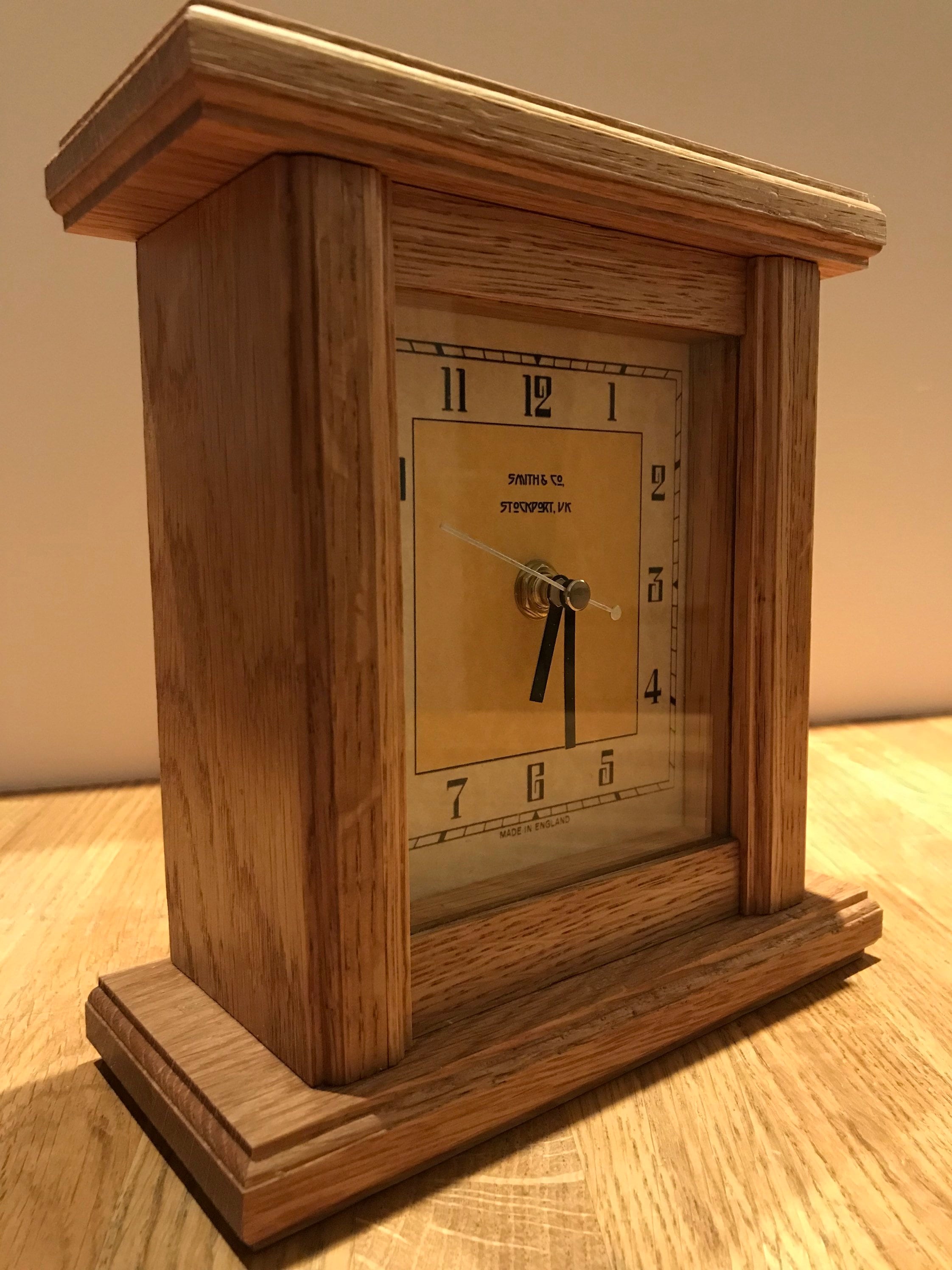 Oak Mantle Clock. - Etsy