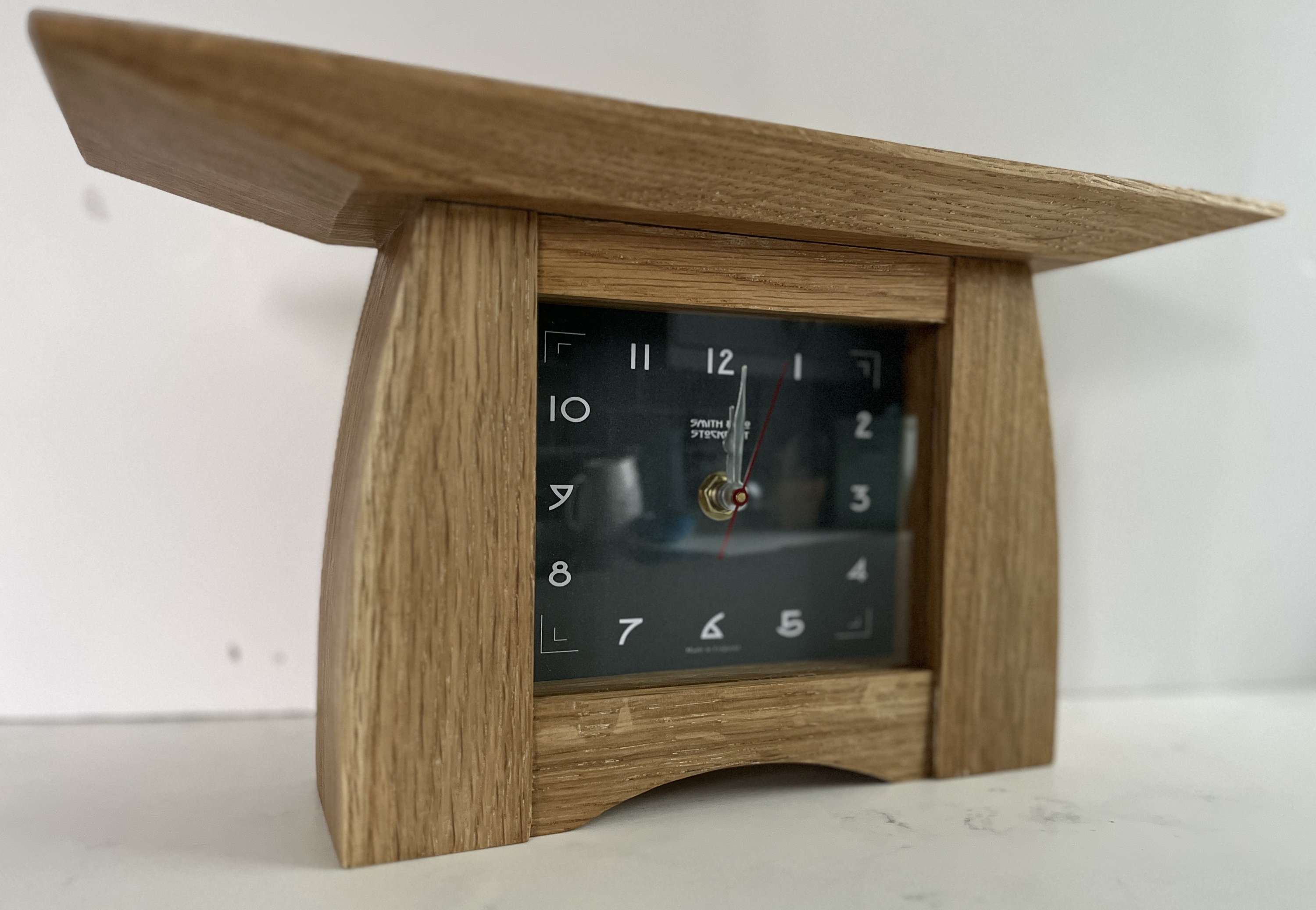 Art Deco Style Wooden Mantle Clock in Oak - Etsy