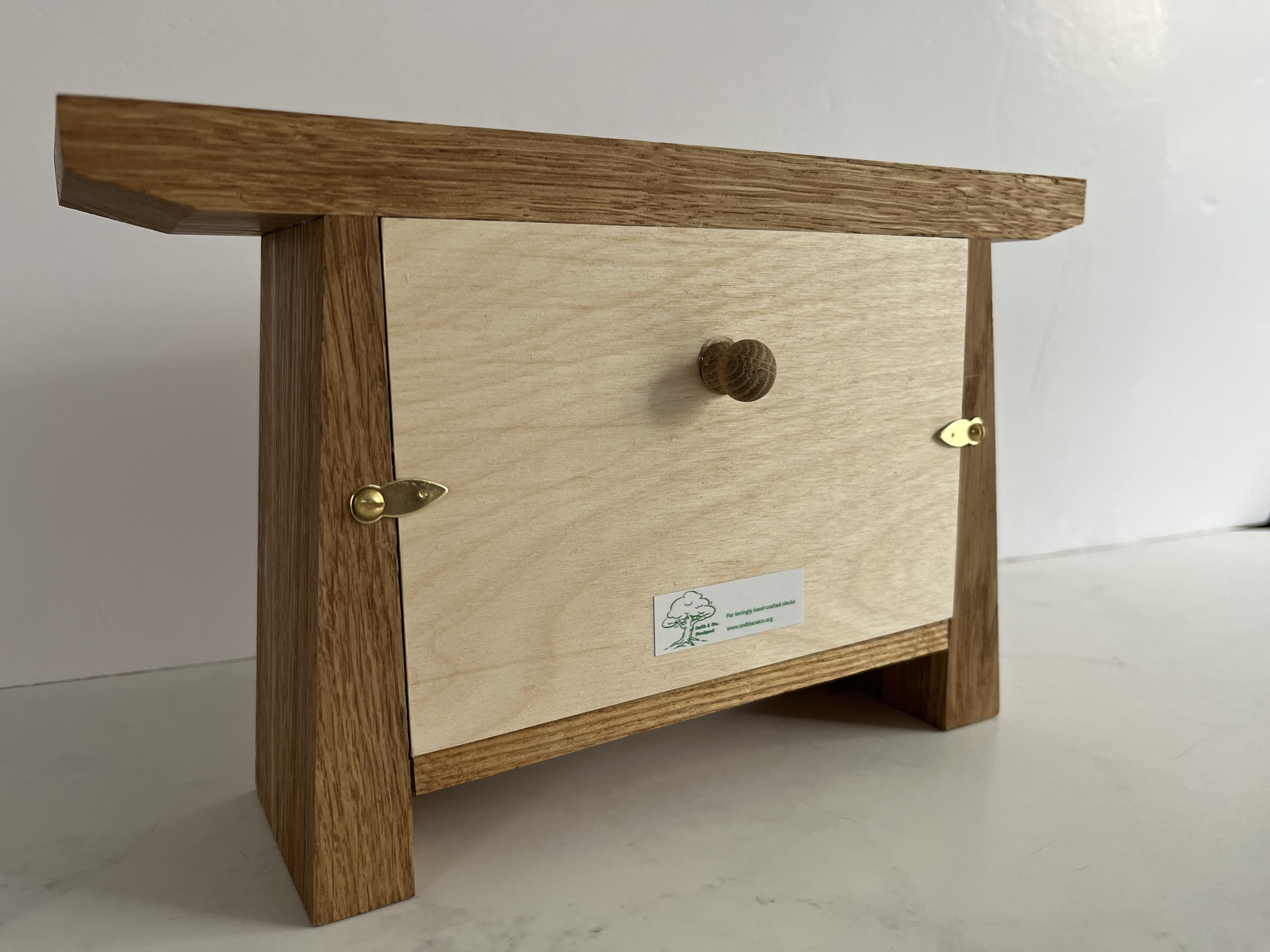 Contemporary Style Oak Mantle Clock. - Etsy