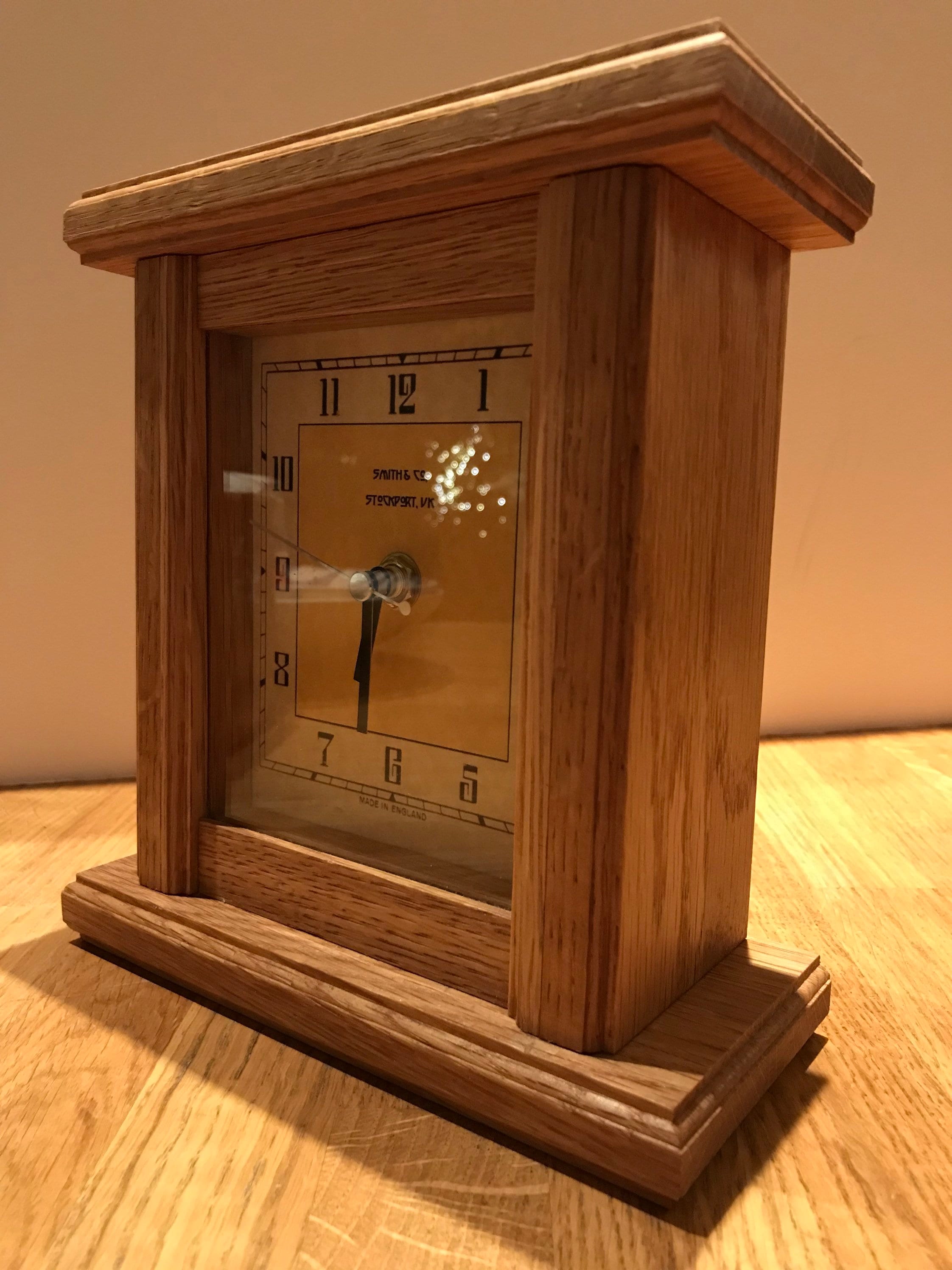 Oak Mantle Clock. - Etsy
