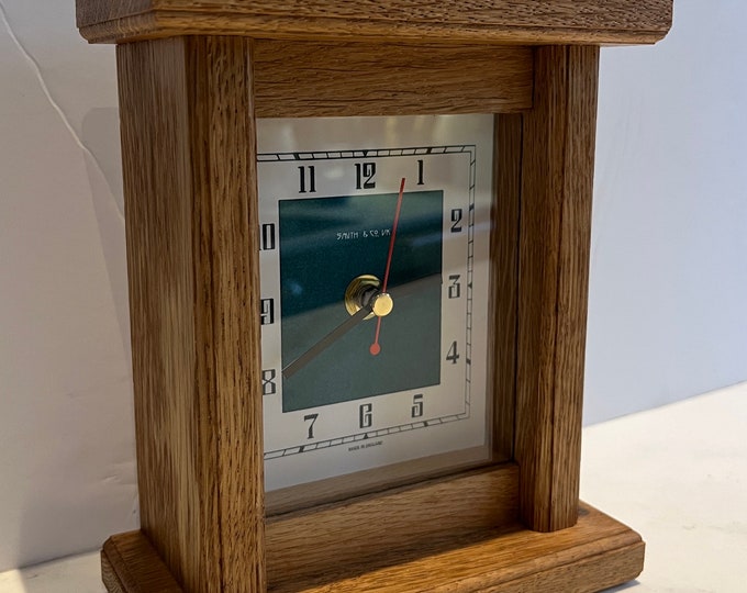 Arts & Crafts Clock Made in Characteristic Quarter Sawn Oak Wood With ...