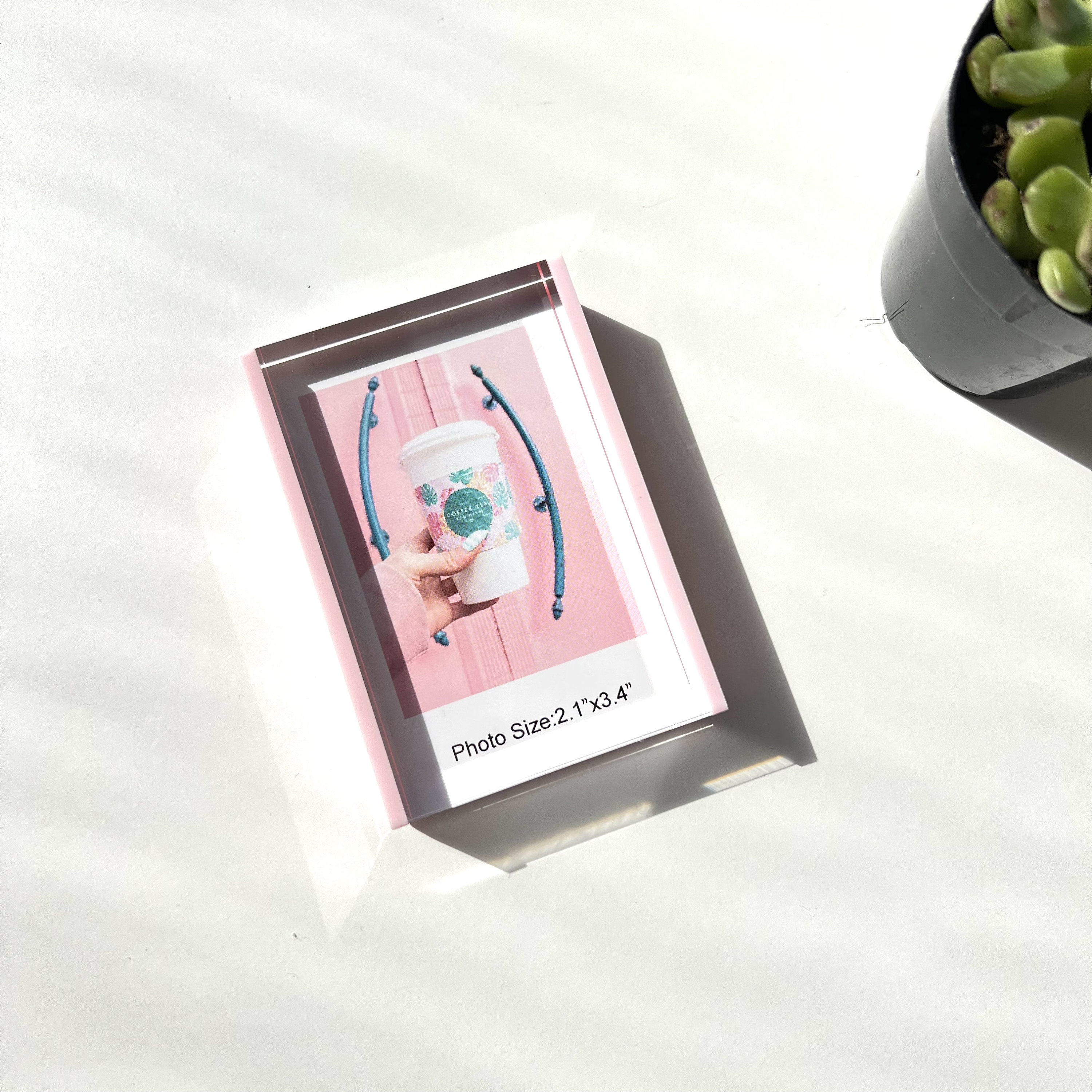Home & Living CUSTOM POLAROID PRINT Inside Clear Acrylic Frame Stand ...