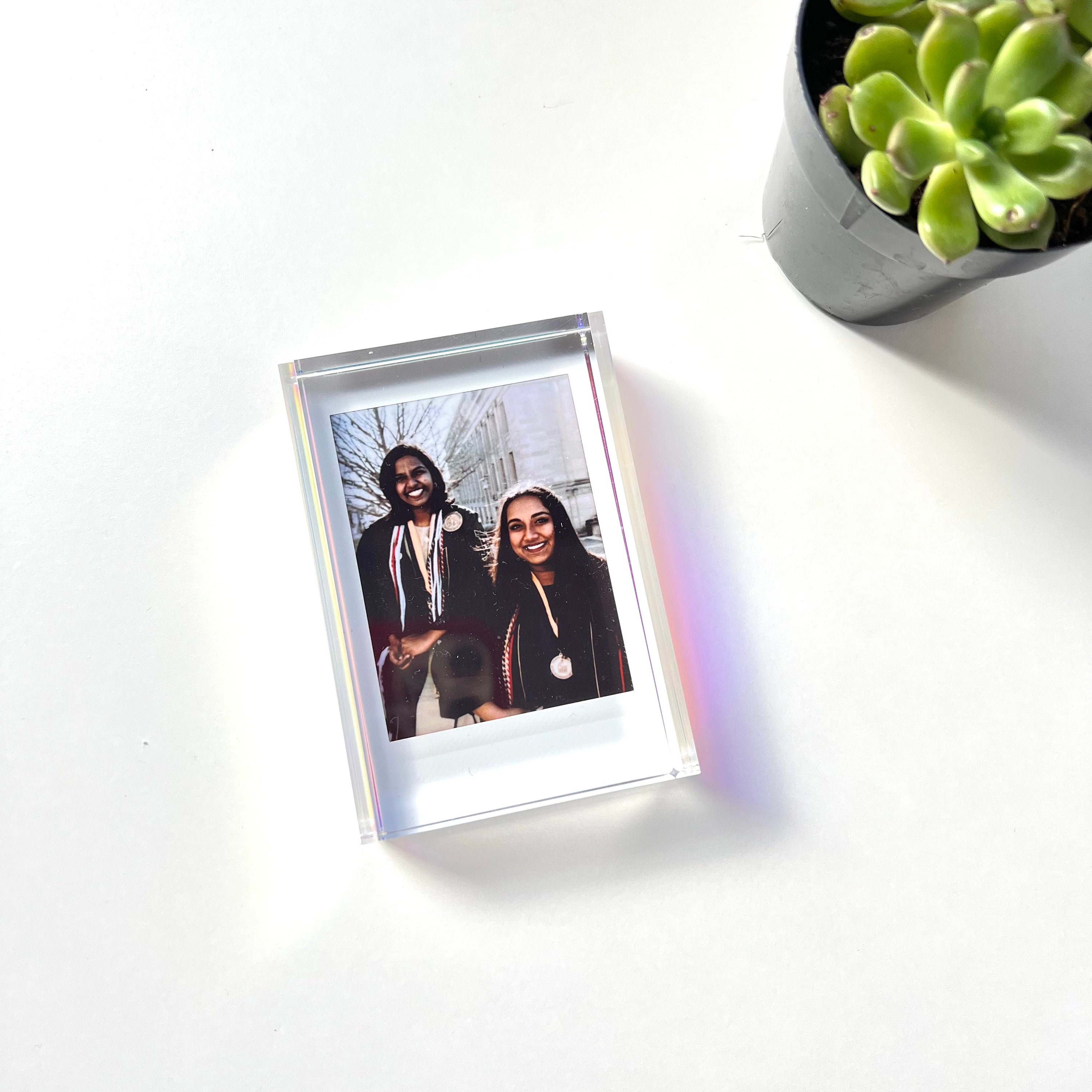 Home & Living CUSTOM POLAROID PRINT Inside Clear Acrylic Frame Stand ...