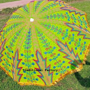 Green Leaf Garden Parasol Big Garden Indian Parasol Umbrella - Etsy