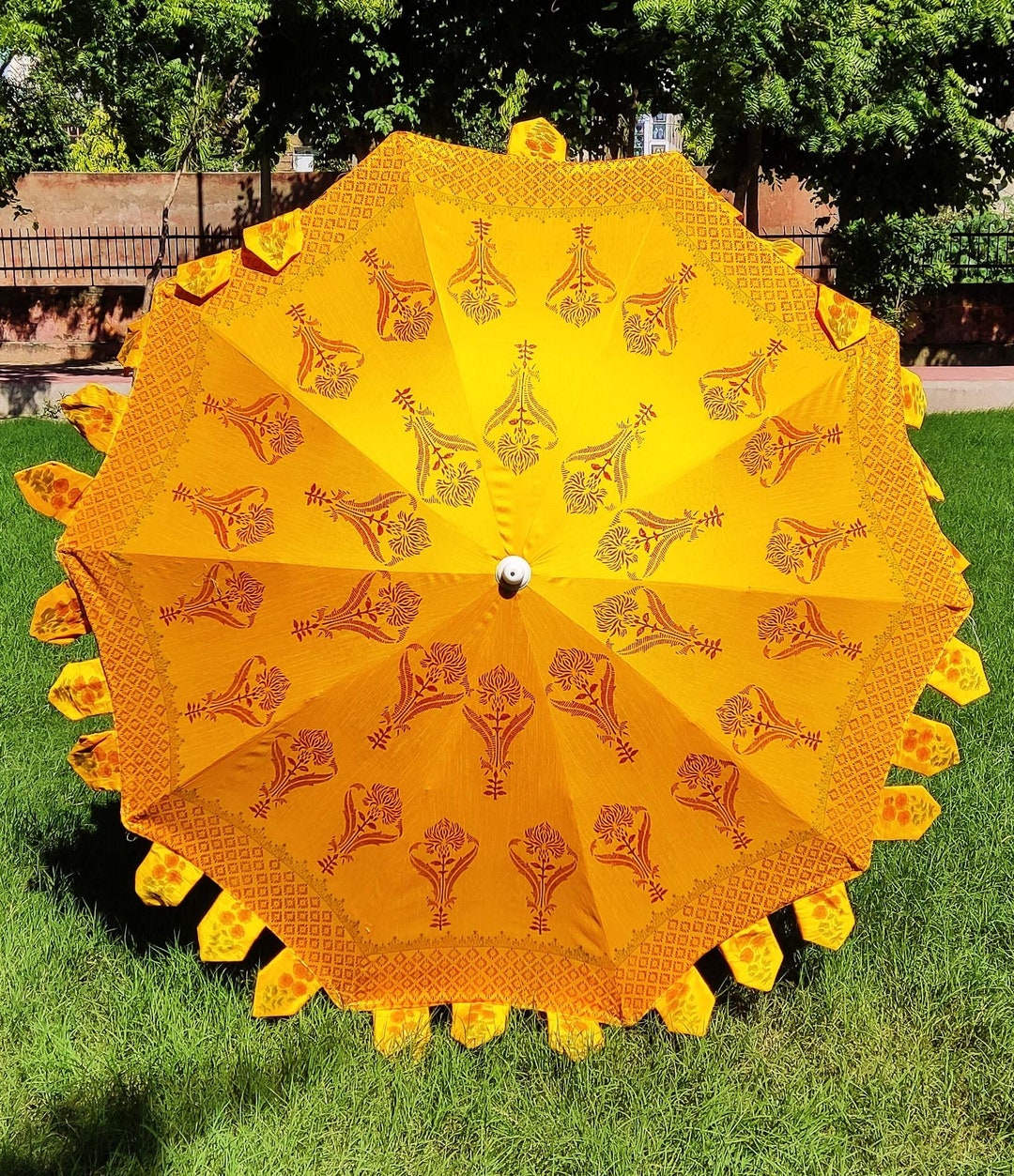 Handmade Buta Flower Design Art Handmade Unique Hand Block Print Garden ...