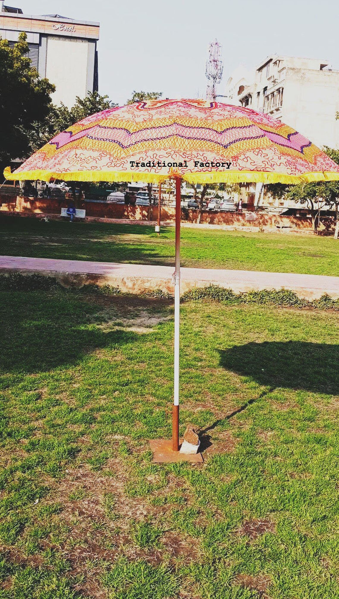 Beautiful Waves and Leaves Design Garden Umbrella Handmade - Etsy