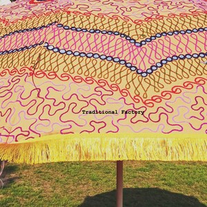 Beautiful Waves and Leaves Design Garden Umbrella Handmade - Etsy