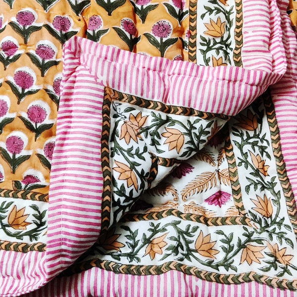 Block Print Quilt - Etsy