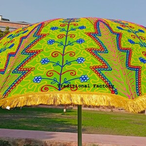 Green Leaf Garden Parasol Big Garden Indian Parasol Umbrella - Etsy
