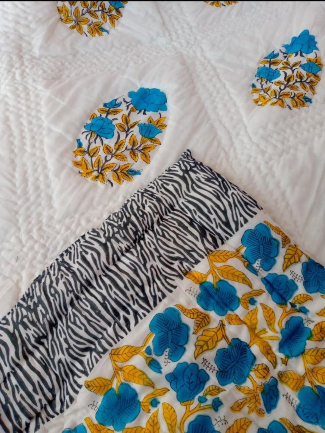 US King Size Razai Quilt Jaipuri Print Quilt Razai Blanket - Etsy