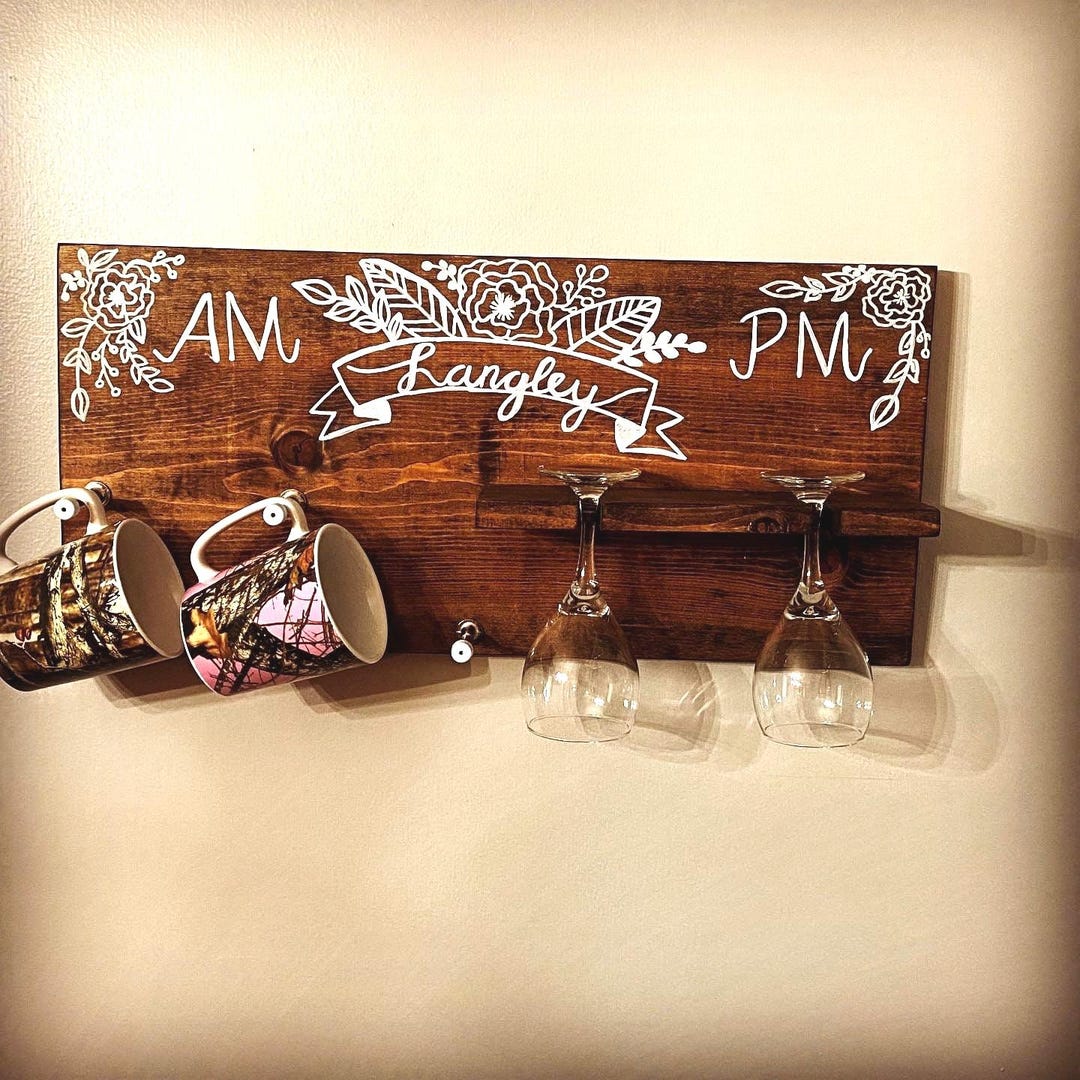 Custom Wine & Coffee Cup Board - Etsy