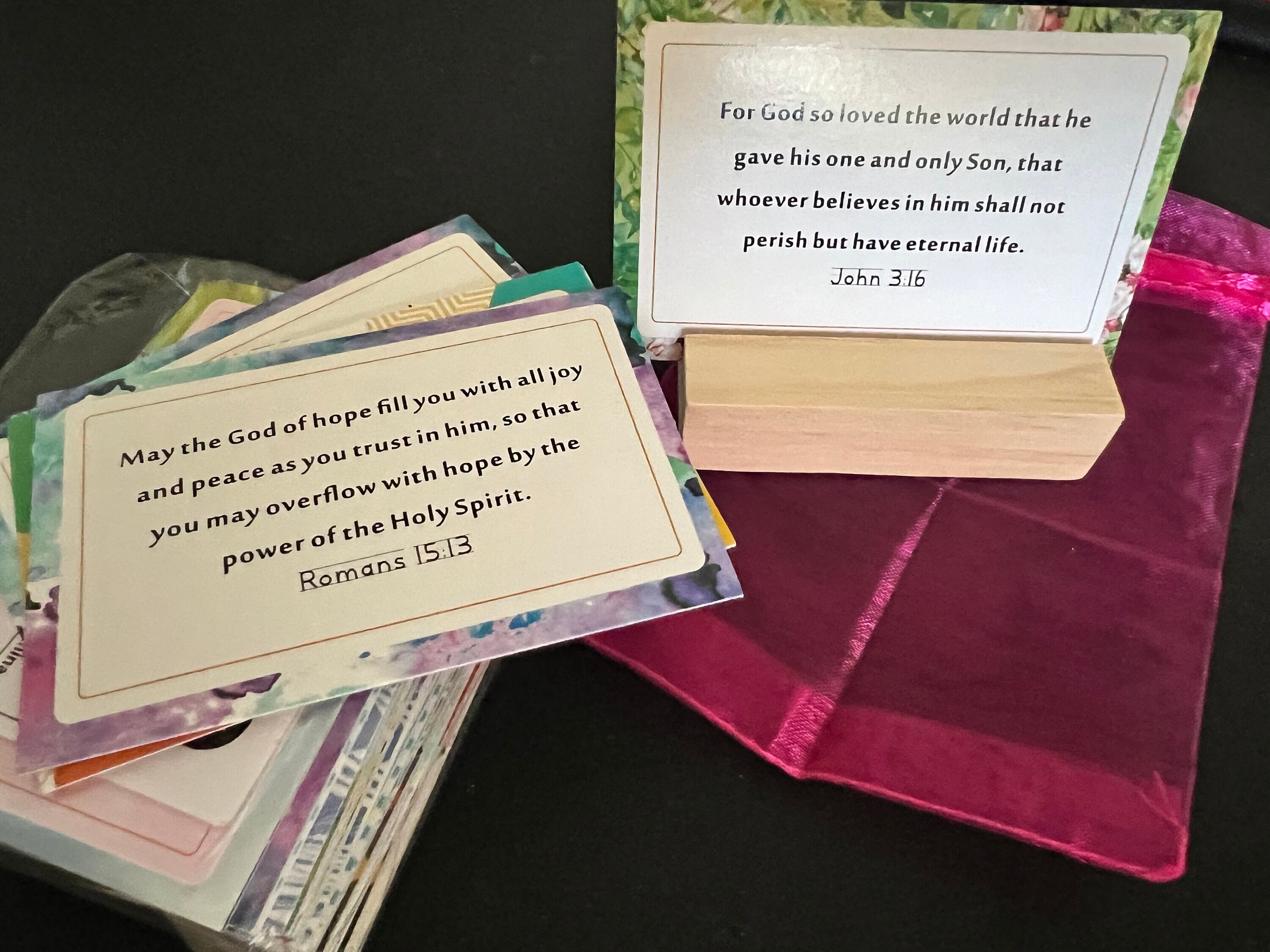 Title: 72pcs Bible Verse Prayer Cards With Free Wood Card Holder ...