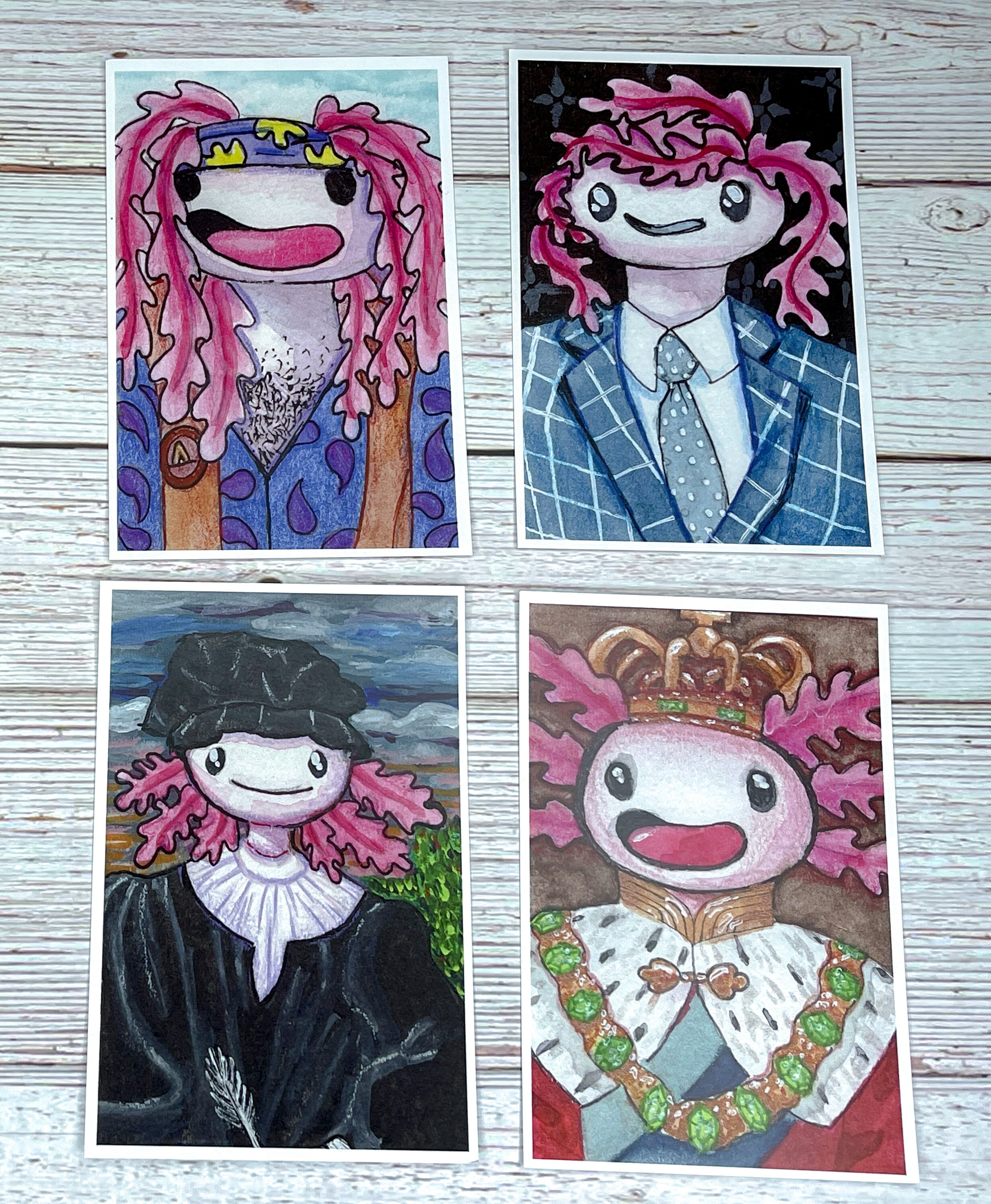 Axolotl Surrealism Postcards / 4"x6" (set of 4) - Etsy