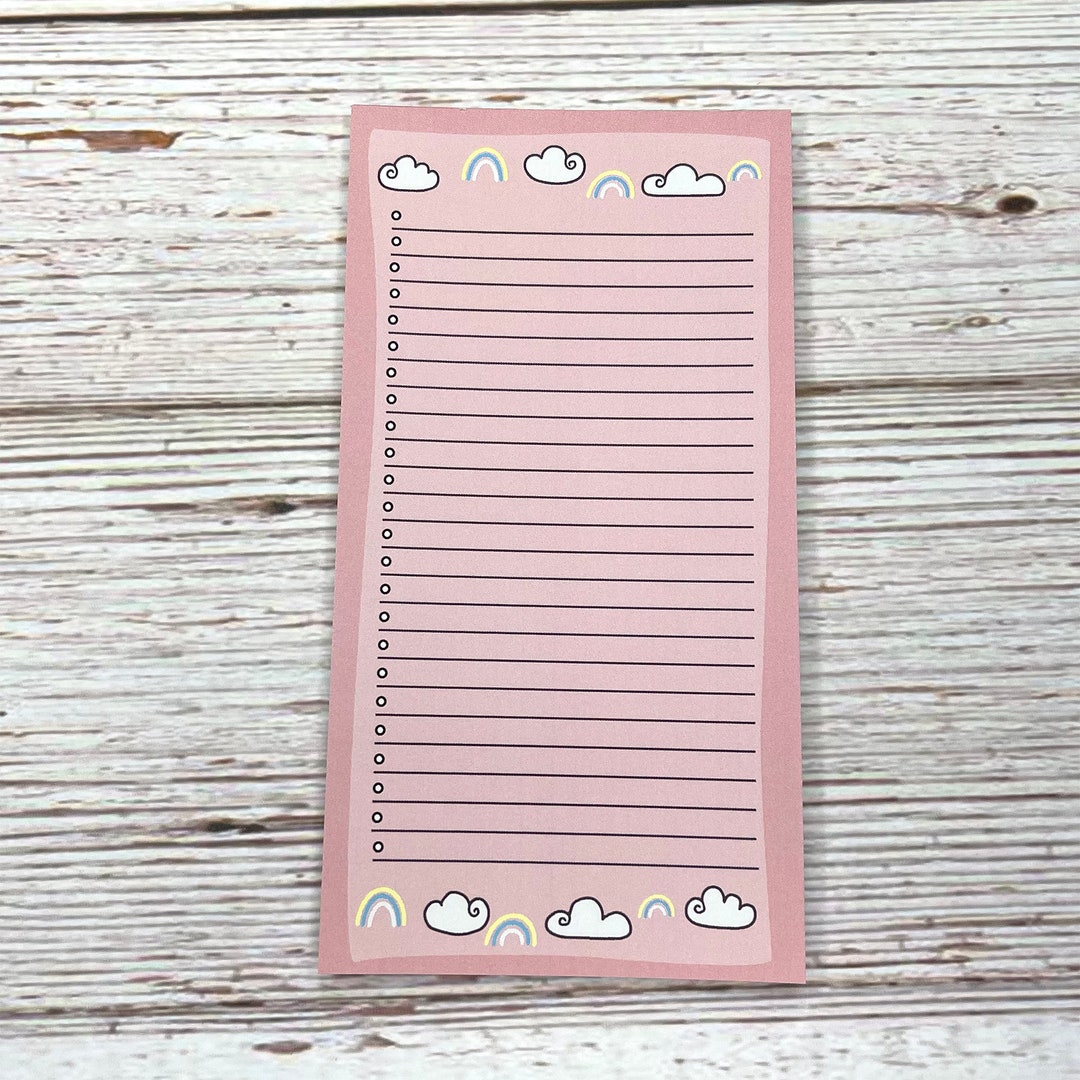 Handmade Rainbow Cloud Memo Pad: 25 Color Sheets - Etsy