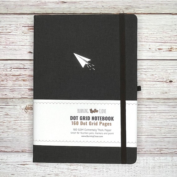 Paper Plane Black B5 Dot Grid Notebook - Etsy