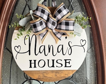 Front Door Decor | Grandparents Hanger | Welcome to Grandma House ...