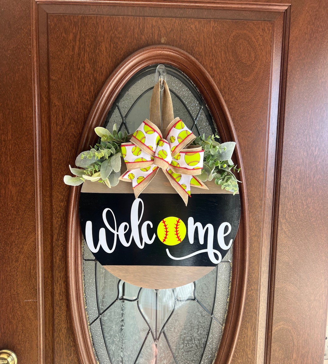 Softball Door Hanger | Welcome Softball Doorhanger | Welcome Softball ...
