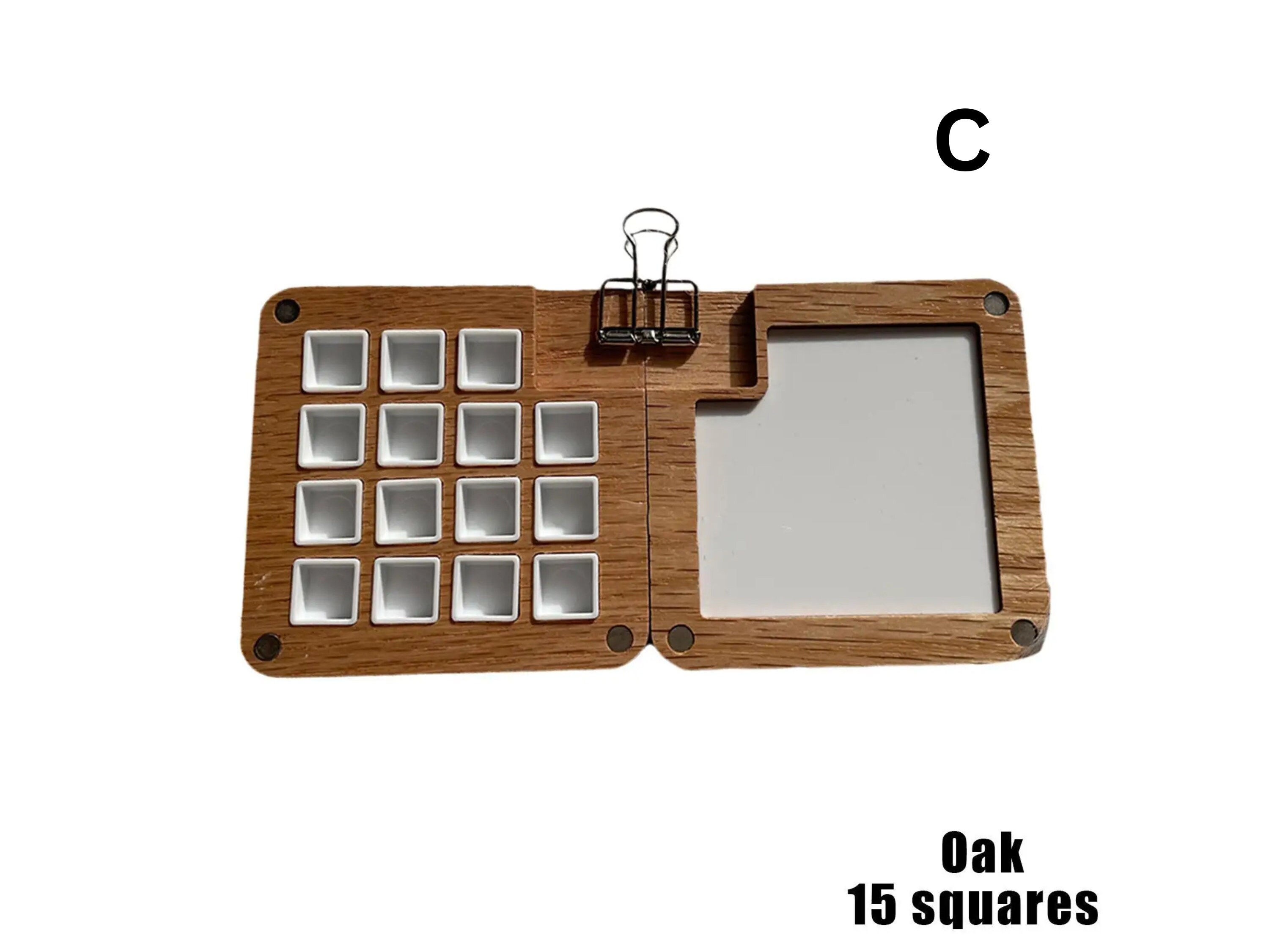 Walnut Watercolor Box, 8 Colors Watercolor Tiny Palette, Black Box ...