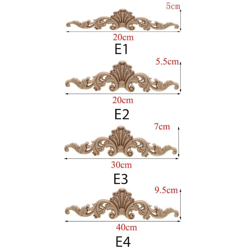 RUN02 European Carved Moldings Accent Wall Wood Appliques Gothic ...