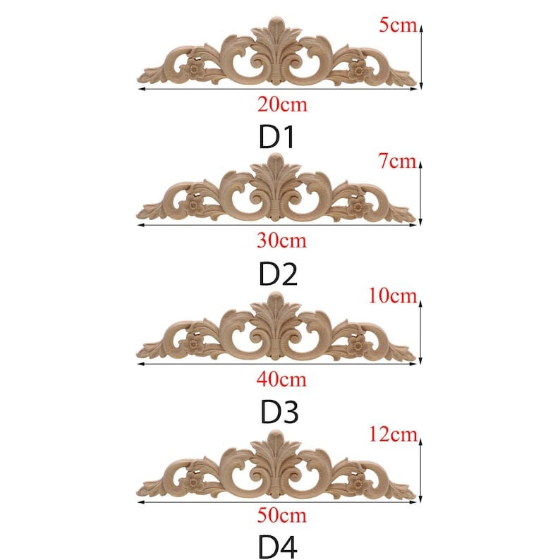 RUN02 European Carved Moldings Accent Wall Wood Appliques - Etsy