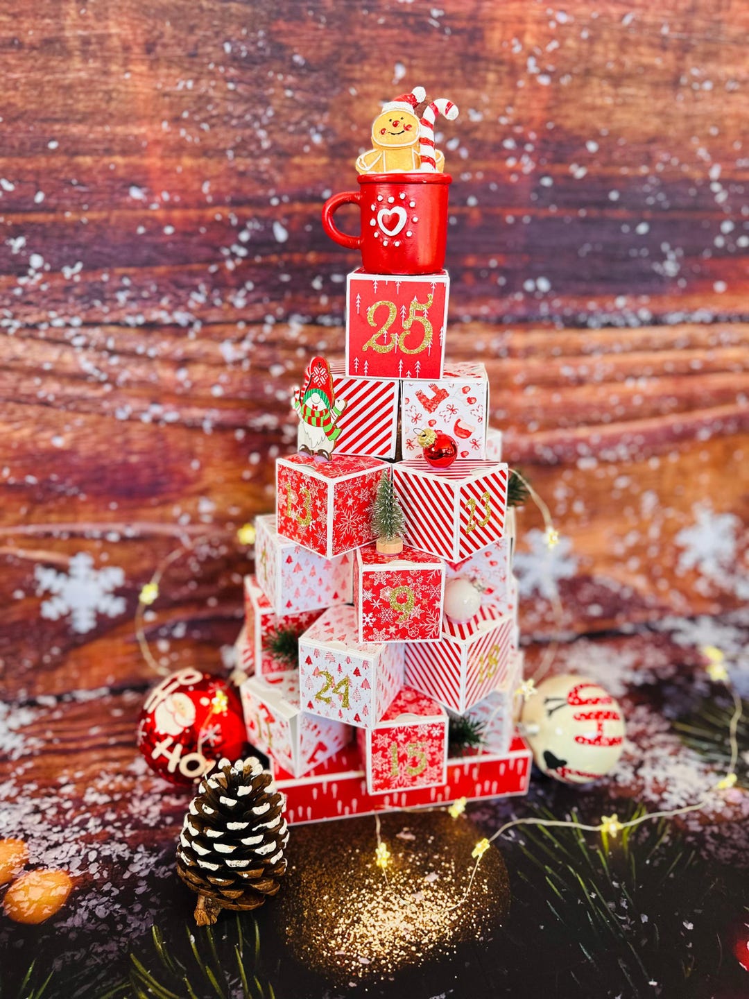 Gingerbread Pyramid Advent Calendar - Etsy