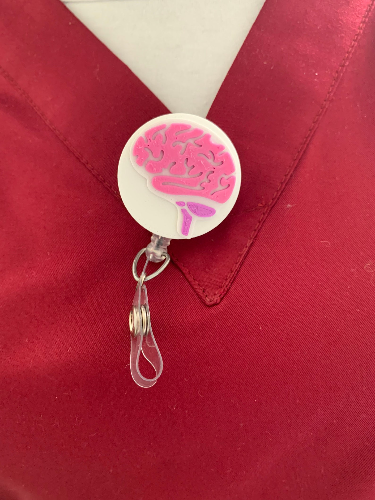 Brain Badge Reel Neurology Badge Clip Lanyard badge Holder ID Holder ...