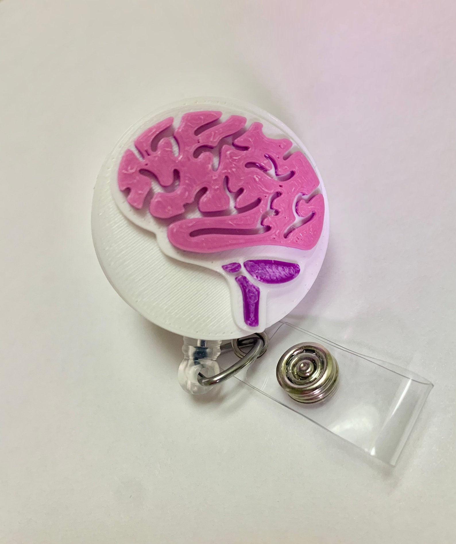 Brain Badge Reel Neurology Badge Clip Lanyard badge Holder ID Holder ...