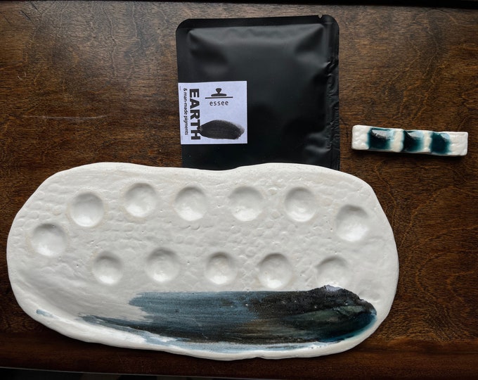 White Porcelain Palette Essee Earth & Essence - Etsy