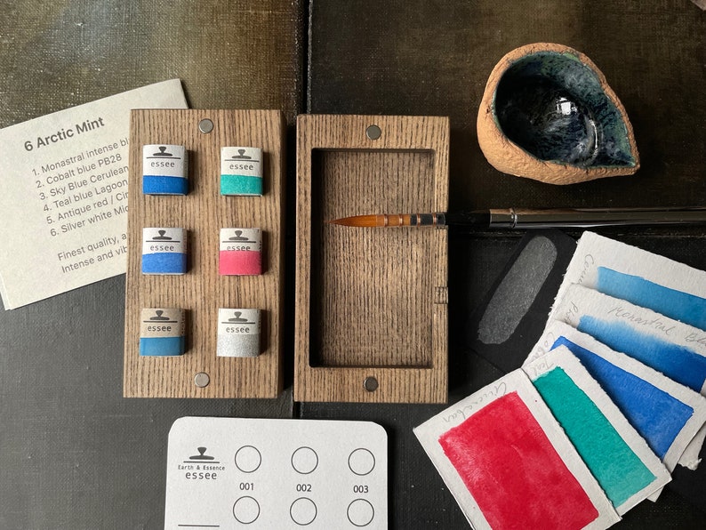 Conjunto de 6 aquarelas Arctic Mint - Etsy Portugal