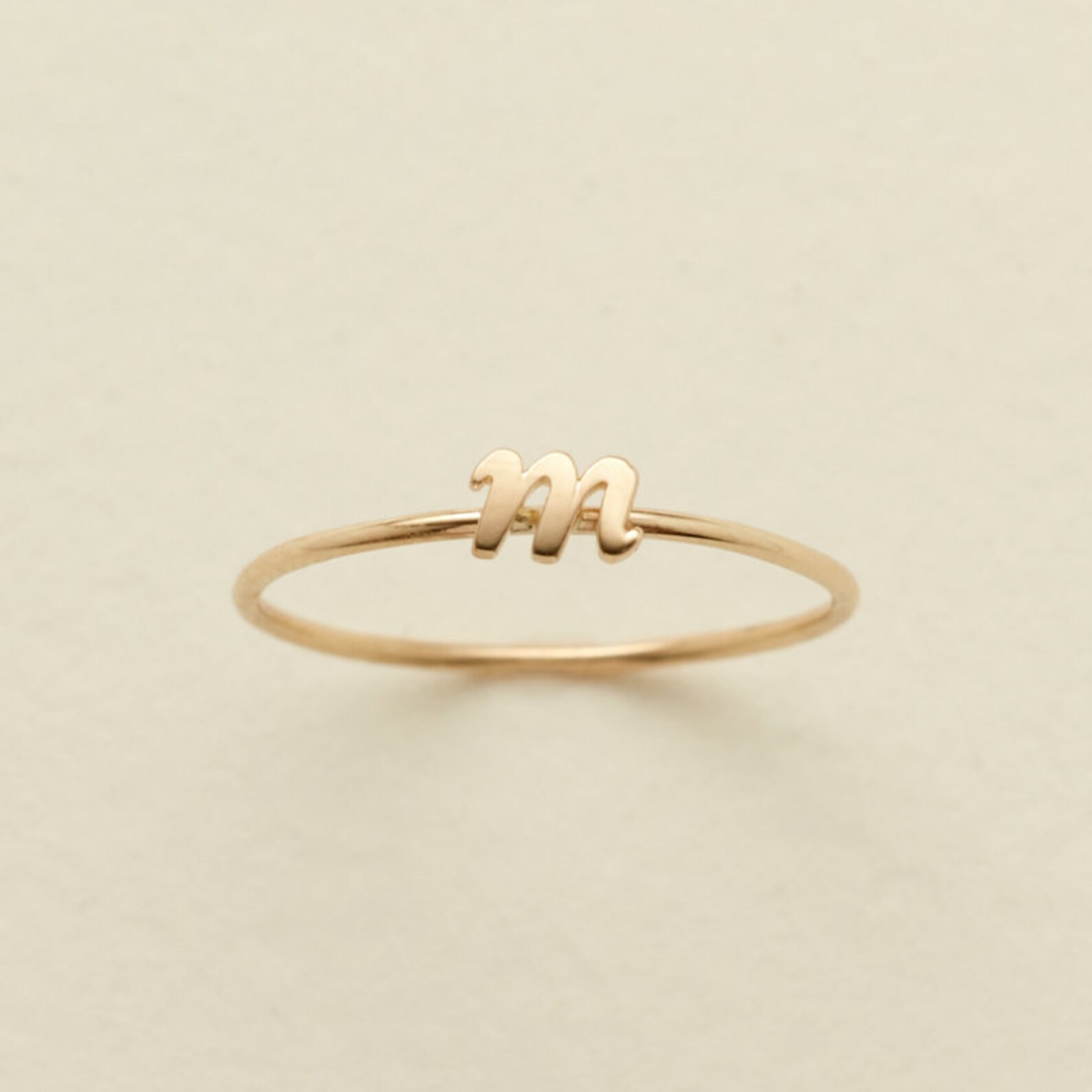 Simple Letter Rings Custom Ring Womens Handmade Jewelry Personalized ...