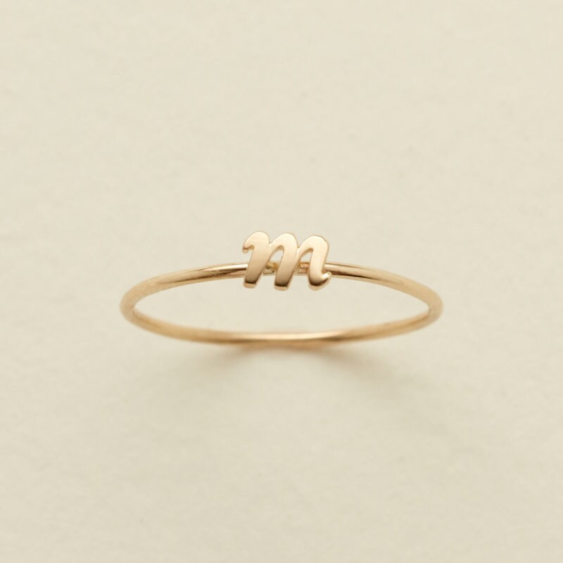 Simple Letter Rings Custom Ring Womens Handmade Jewelry Personalized ...
